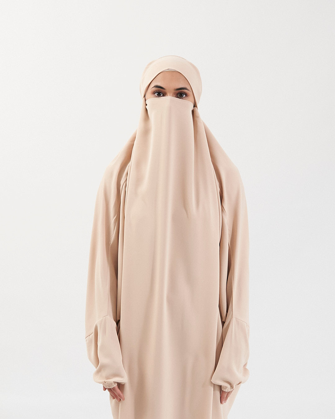 One Piece Cream Butterfly Prayer Jilbab | Fajr Noor